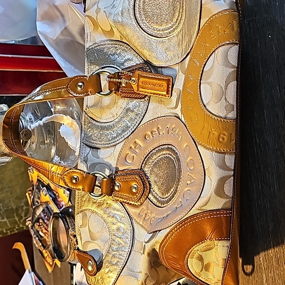 Coach | Bags | Bronze Coach Purse Reduced 6224 Closeout | Poshmark